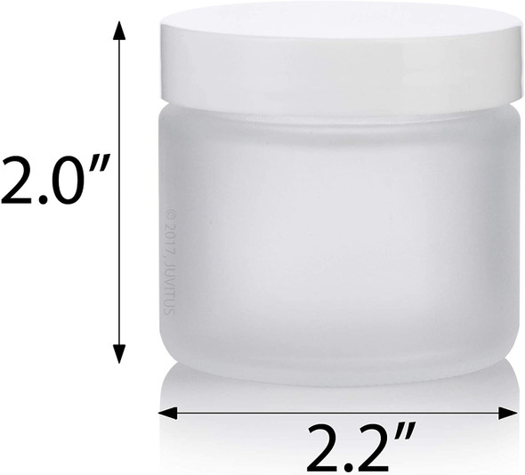 1 Oz 30ml Glass Frosted Straight Sided Jar W Black Foam Lined Cap