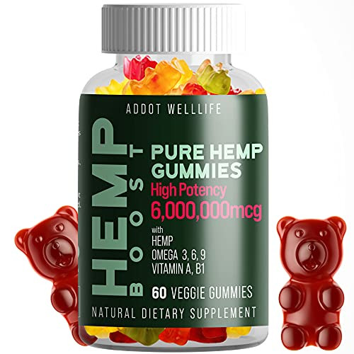 (2 Pack) Hemp Gummies, HOOLOO 2,800,000 high Potency Fruity Hemp Gummy ...