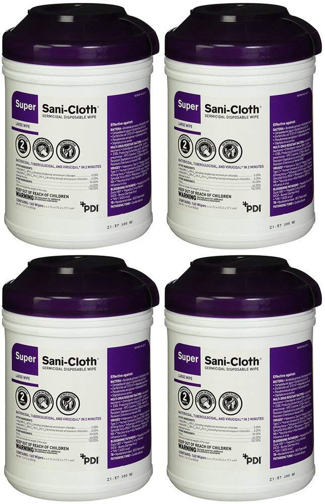 PDI Q89072 Sani-Cloth Plus Germicidal Disposable Cloths, 160/Tub