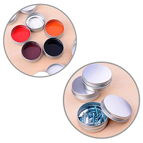 30 ml（1 oz） Silver Aluminum Round Lip Balm Tin Storage Jar Containers ...