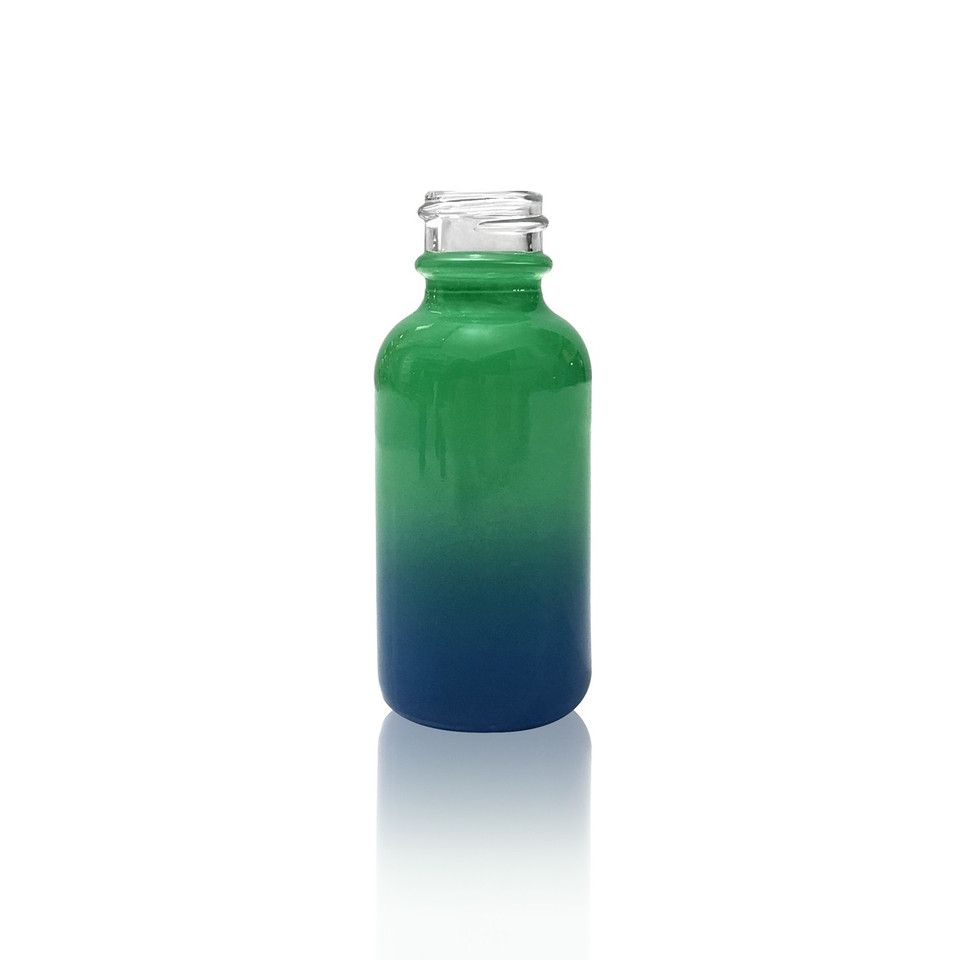 1 Oz Sage Green and Blue Multi-fade Bottle w/ White CRC Calibrated Dropper