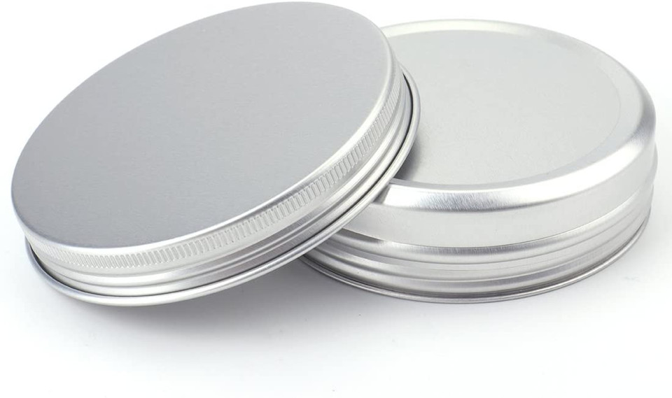 3 oz Flat Tin Container with Clear Top Cover