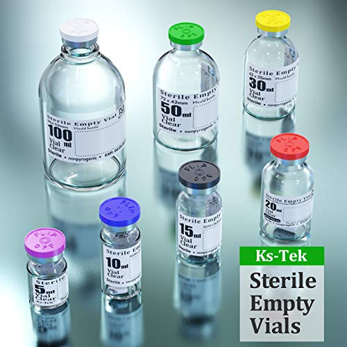 Sterile Empty Vials with Self Healing Injection Port,with Flip Off ...