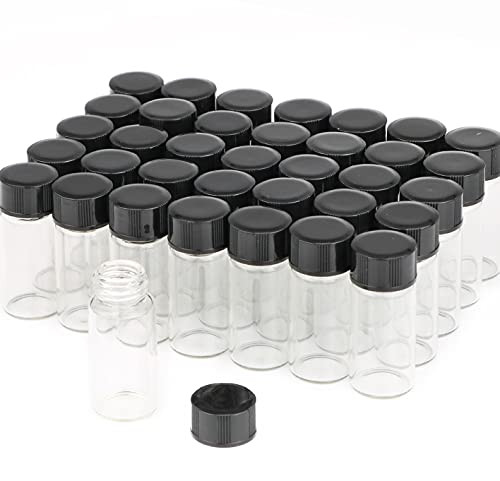 50 Pack5ml 16 Oz Clear Glass Liquid Sample Vial With Screw Caps
