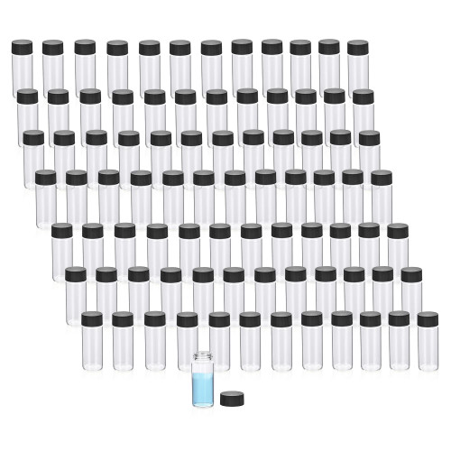 ESHATO 100 Pieces Glass Sample Vial, Liquid Sampling Small Glass Bottle ...