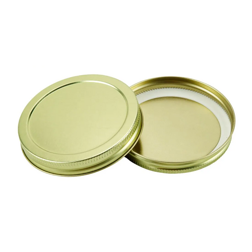 89-400 Gold Metal CT Lid with Plastisol Liner
