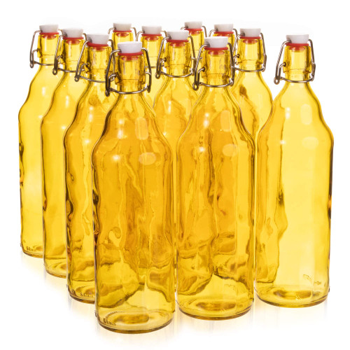 Cocktailor Glass Grolsch Beer Bottles (12-pack, 33.8 oz./1000 mL ...
