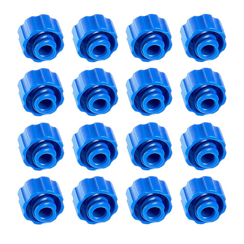 SQXBK 50PCS Simple Syringe Tip Cap Dispensing Tip Cap Syringe Lock Cap Blue Plum Style Plug ...