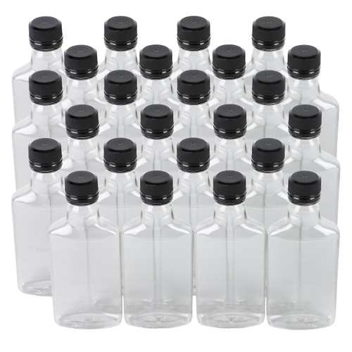 Pellah 375 ml (12.7 oz.) Plastic Flask PET Clear Bottle For Beverage ...