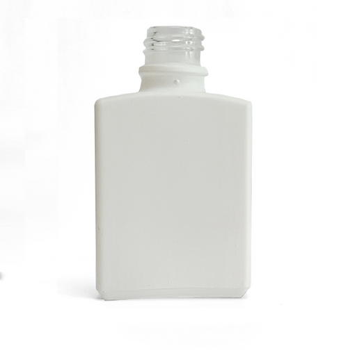 50ml Matte White Square Glass Bottle 18-415 Neck Finish