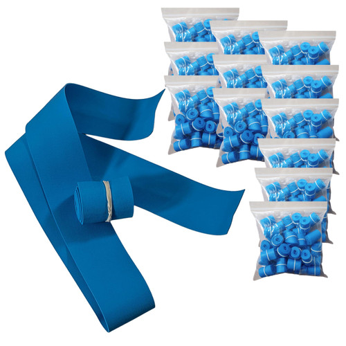 Disposable Tourniquet [Pack of 1200] Blue 1" x 18 Inch Long Rolled and ...