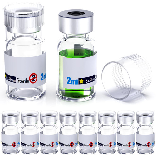 Sterile Empty Vial with Reusable Plastic Cap,Ready to Fill Glass ...