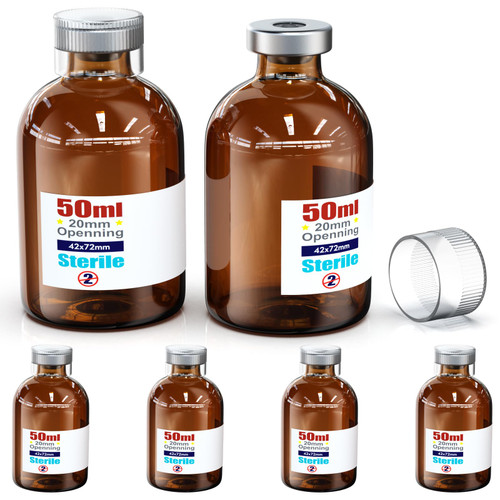 Sterile Empty Vial with Reusable Plastic Cap,Ready to Fill Glass ...