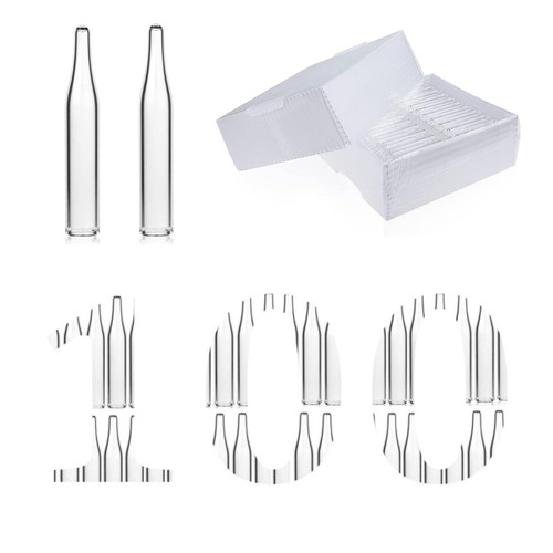 Glass Vial Insert, 250 ul Glass Insert, 6X31mm Conical Base,Pack of 100