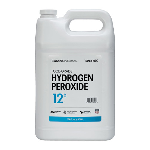 Blubonic Industries 12% Food Grade Hydrogen Peroxide—H2O2, Pure Oxygen ...
