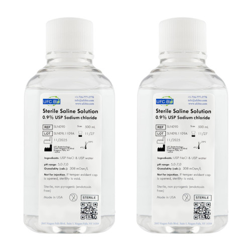 0.9% Normal Saline Solution - Sterile USP Sodium Chloride - Made in USA ...