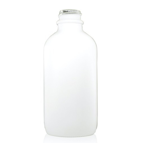 4 oz Matt White Glass Bottle 22-400 Neck Finish