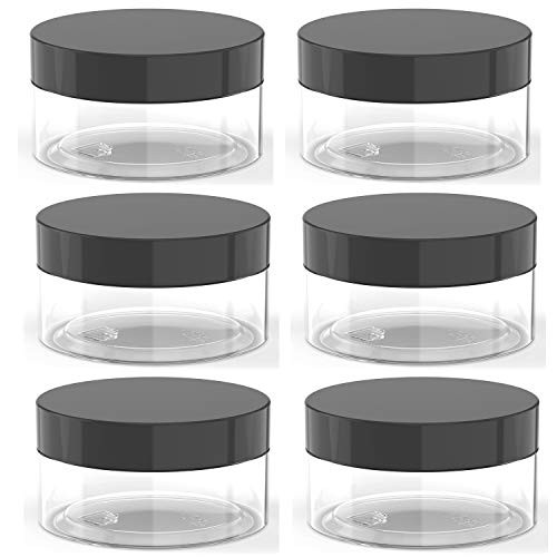 BallHull 2oz Plastic Cosmetic Jars Leak Proof Clear Container with ...