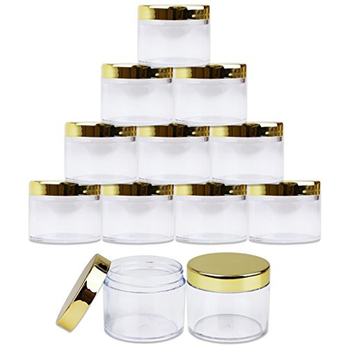 60 Grams/60 ML (2 oz) Round Clear Leak Proof Plastic Container Jars ...