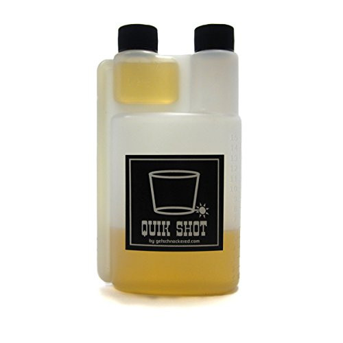 Quik Shot - 16 Ounce Plastic Flask with a Built-in 1 Ounce Shot Glass ...