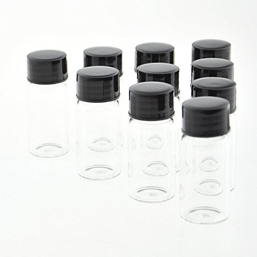 Clear Liquid Sampling Sample Glass Bottles Vials Screwcap Capacity 10ml ...