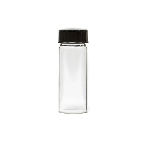 6 dram Capsule Vial with Black Phenolic Caps / Clear Vials 24-400 neck ...