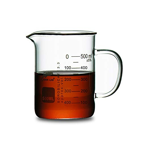 JOANLAB Glass Beaker with Handle, Measuring Cup, Beaker Mug with ...