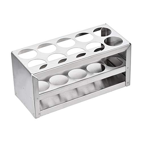 uxcell 304 Stainless Steel Test Tube Holder Lab Stand Rack 10 Hole 3 ...