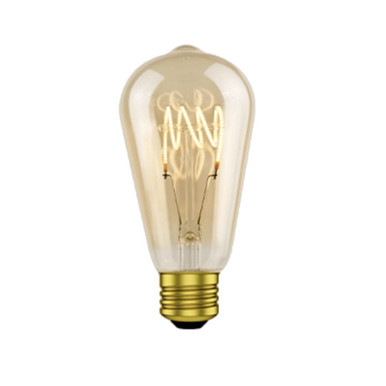 ST19 LED Edison Filament Bulb - Amber Finish | Warm White | 40 Watt ...