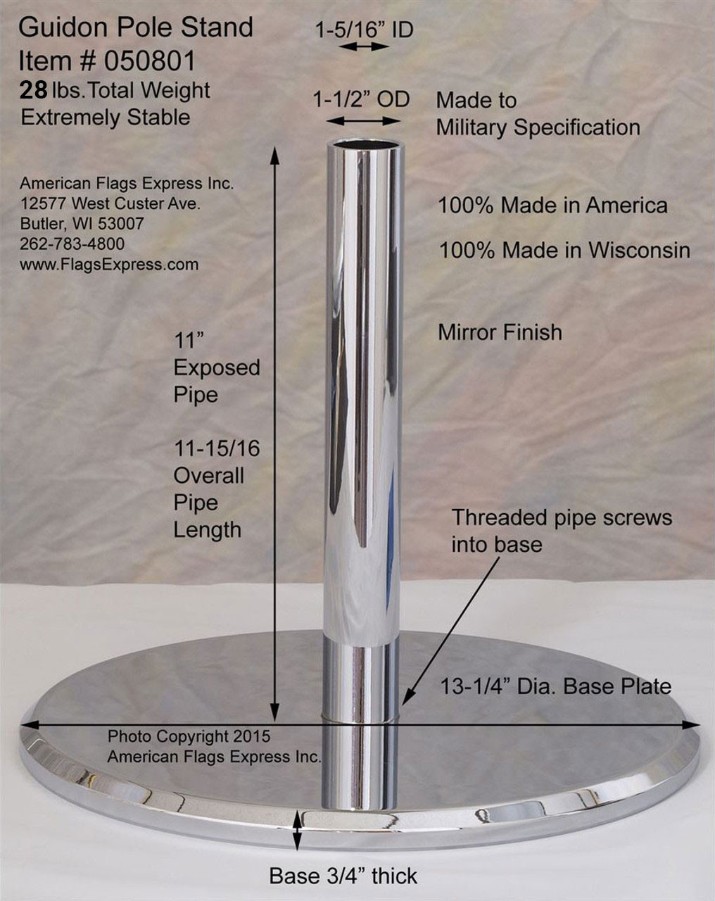 Guidon Pole Stands - HEAVY DUTY | American Flags Express