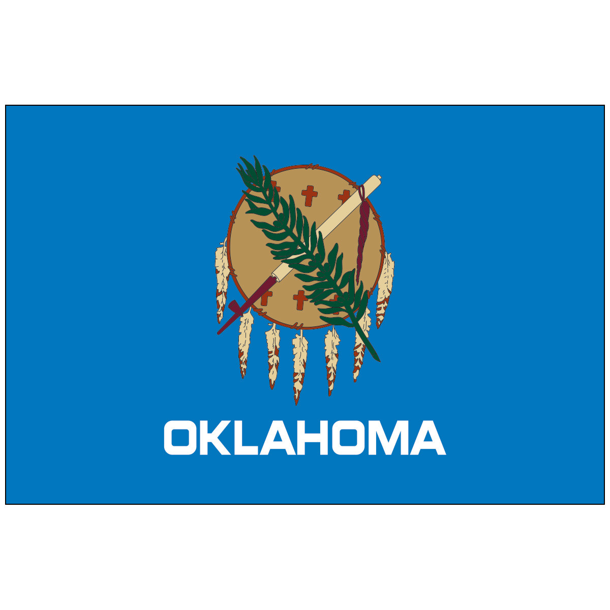 Oklahoma Flag on a Stick