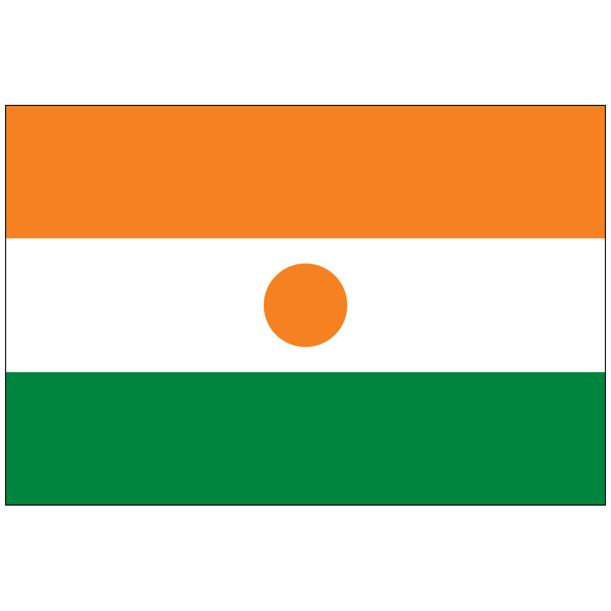 Niger Flag on a Stick