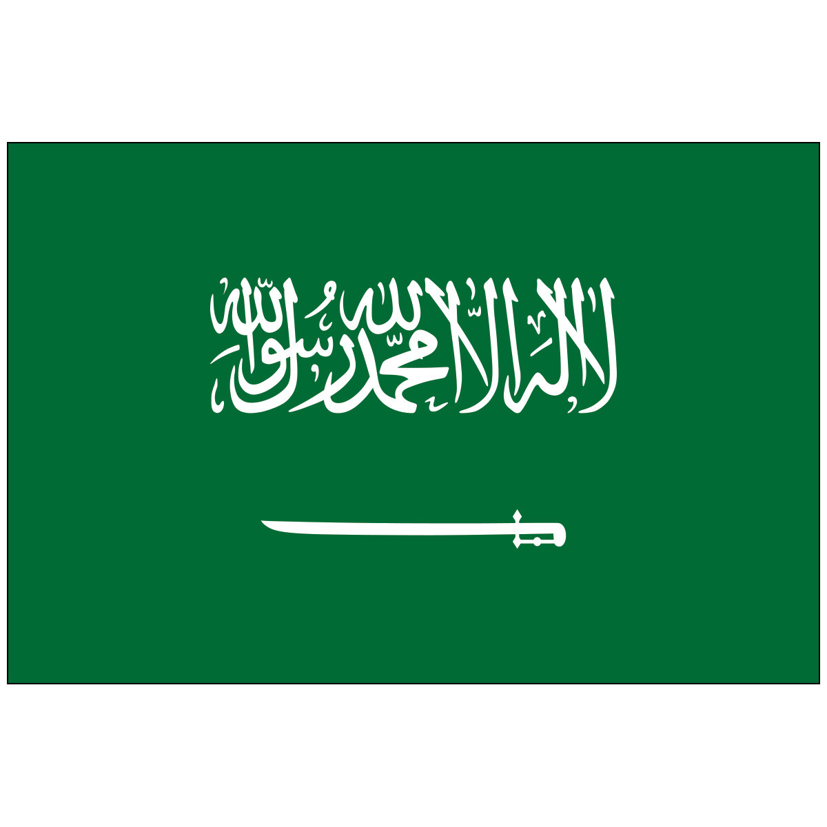 Saudi Arabia Flag on a Stick