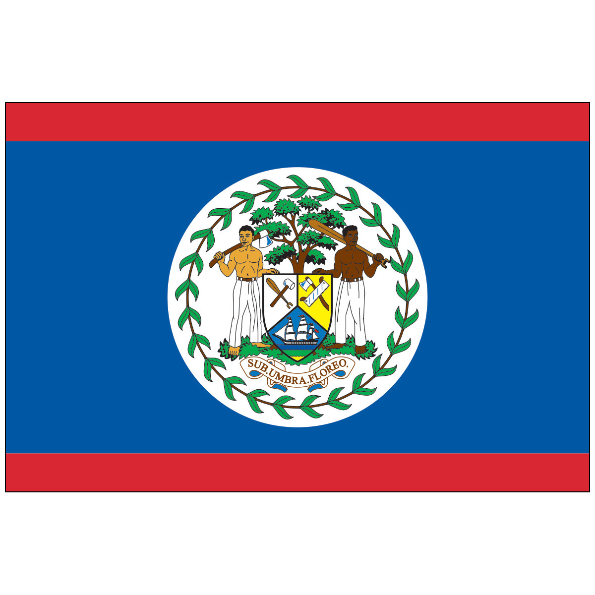 Belize Flag on a Stick