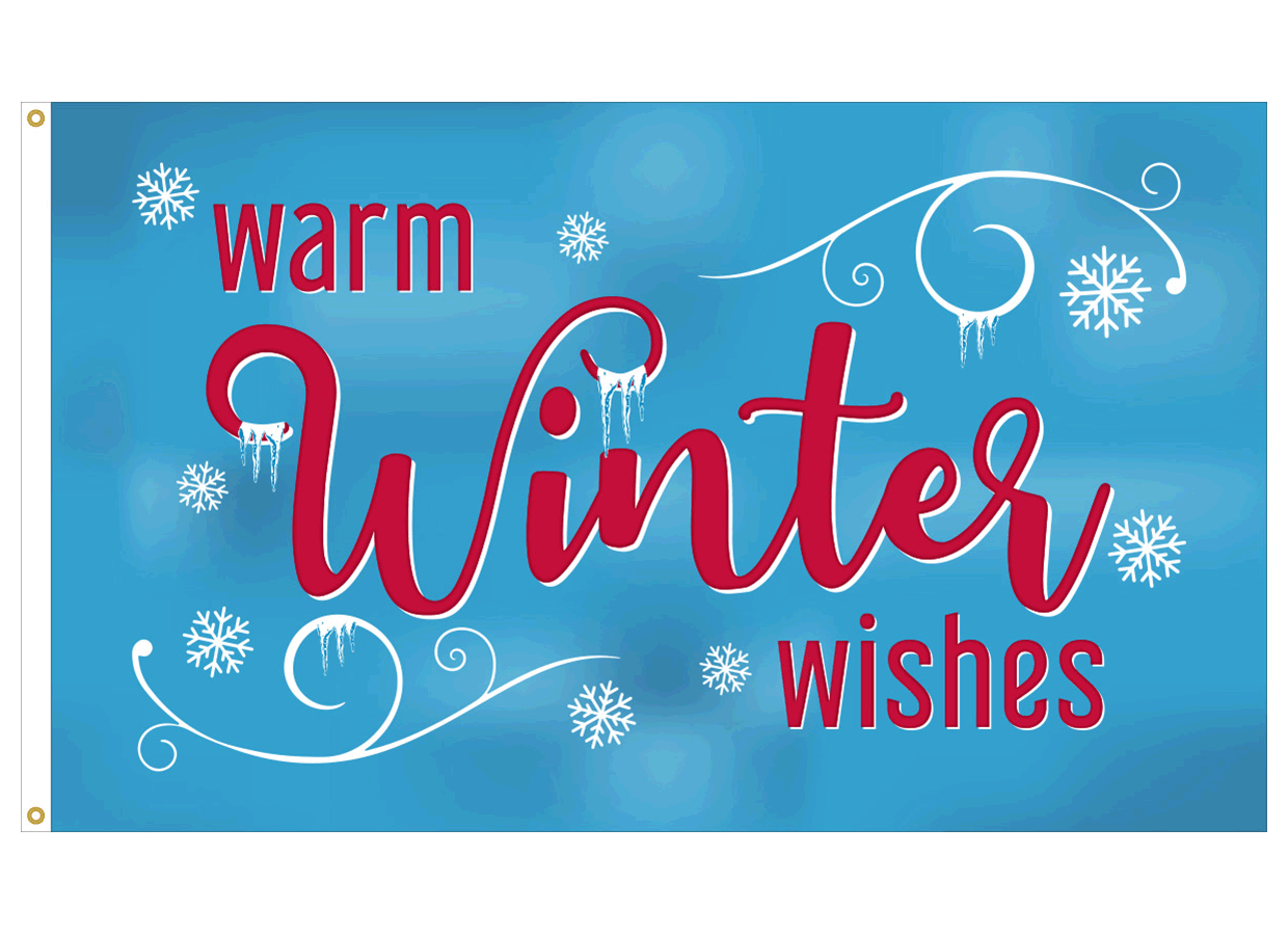 3' x 5' Winter Wishes Flag | American Flags Express