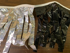 Black & Silver Metallic Hula Streamers 30' | American Flags Express