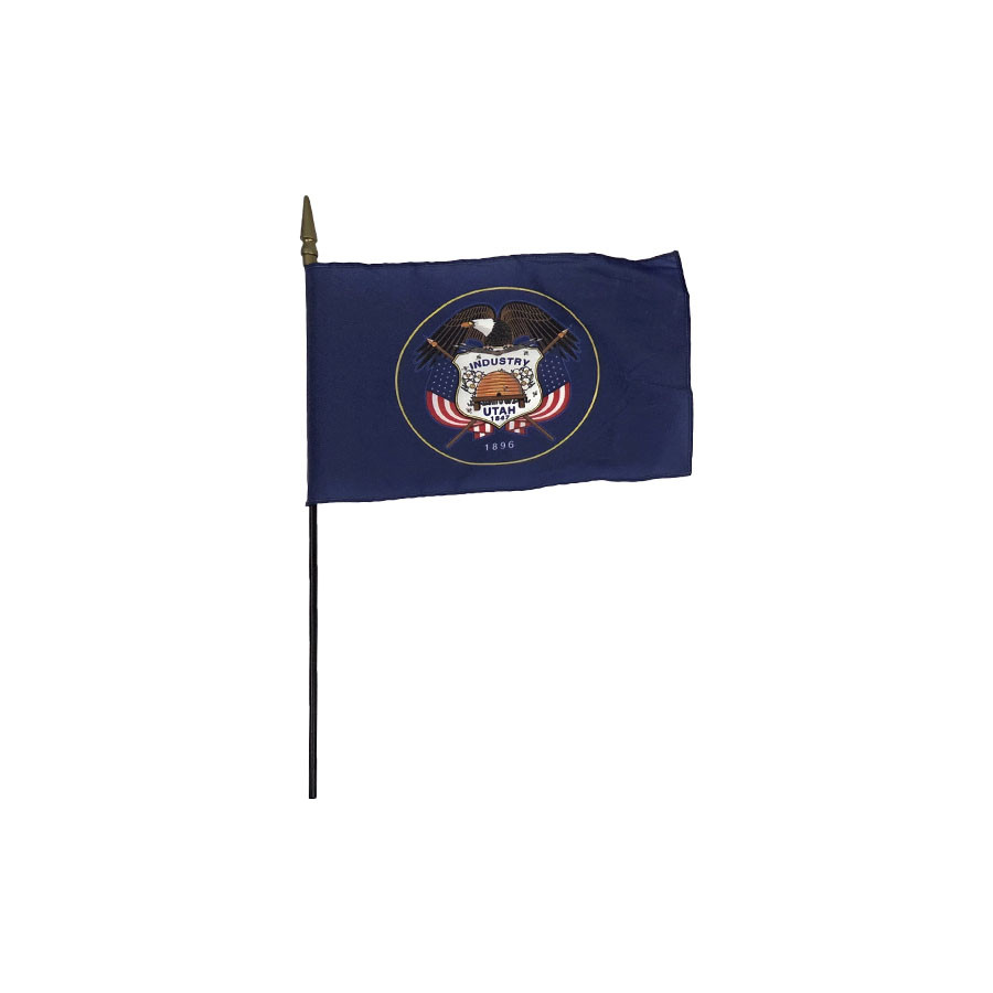 Historic Utah Flag on a Stick - CLOSEOUT