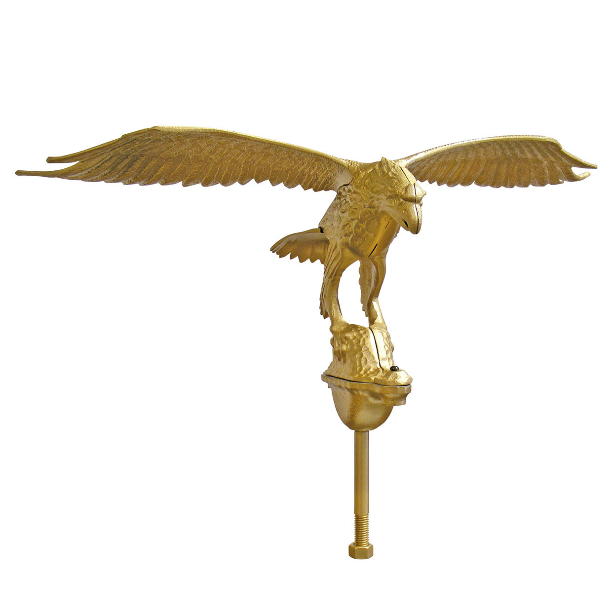 24" Wing Span Gold Flying Eagle Aluminum Flagpole Ornament | American ...