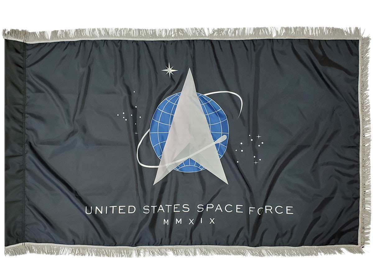 Space Force Indoor/Parade Flags with Pole Hem