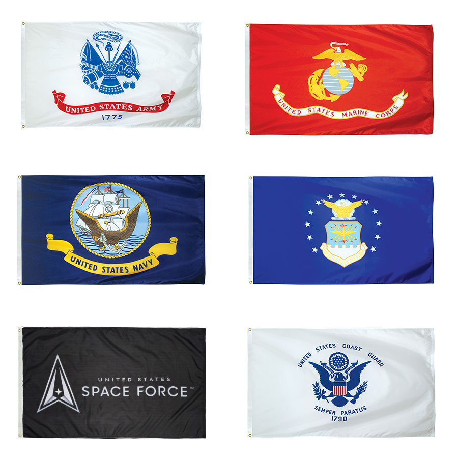 U S Military Branch Flags 2.5 X 4 American Flag Military Flag Set With