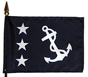 Past Commodore 4''x 6'' E-Gloss Flag | American Flags Express