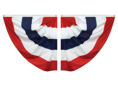 3' x 3' Nylon Pleated Corner Bunting | American Flags Express