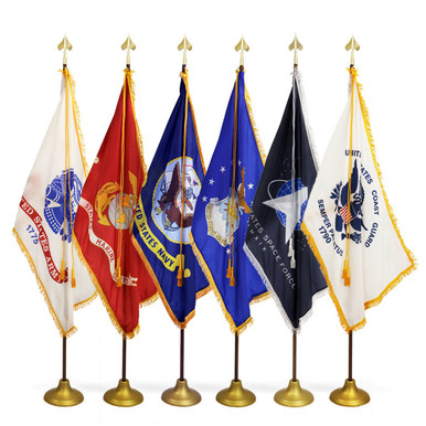 Complete U.S. Military Indoor Flag Set