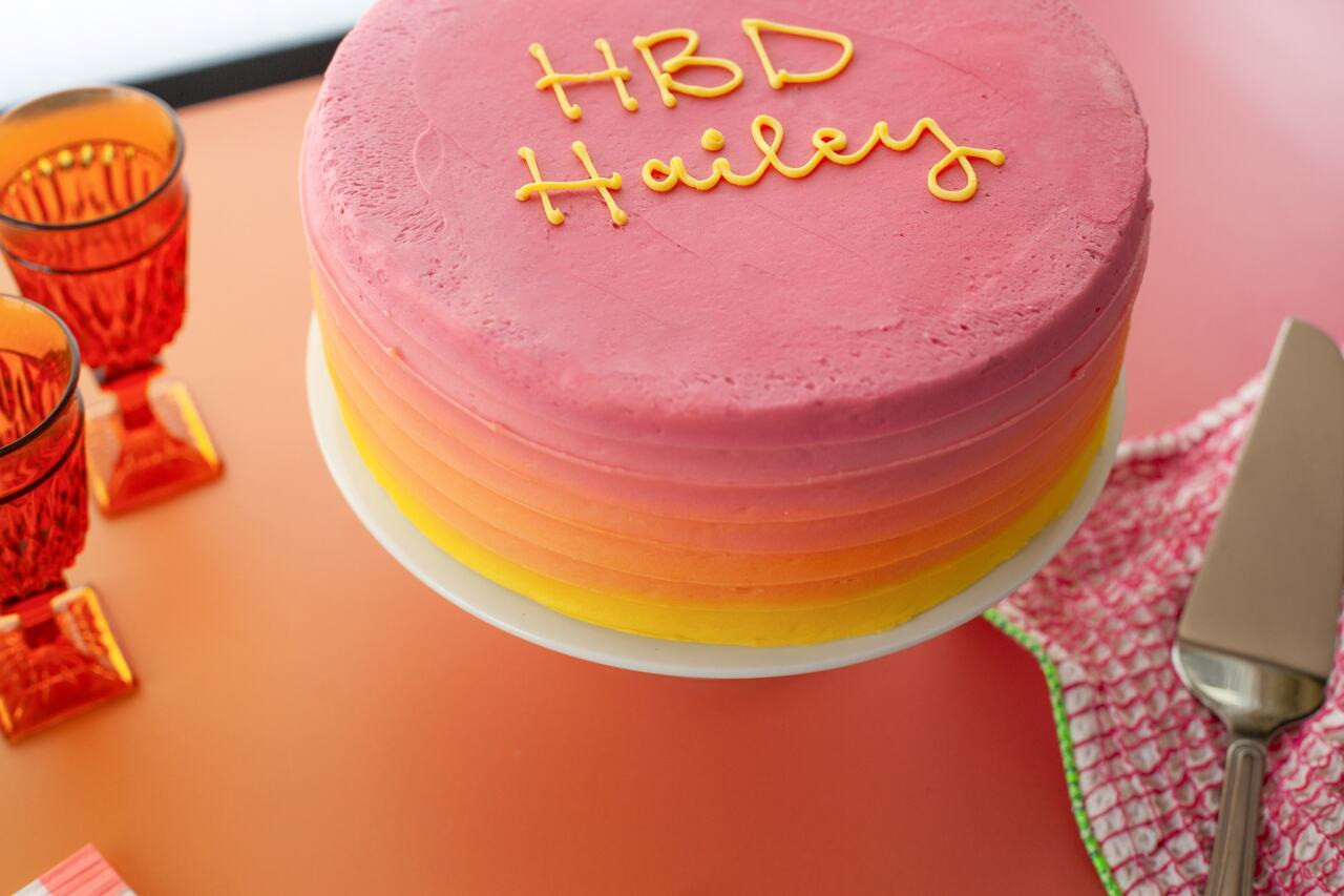 Sunset Ombre Cake