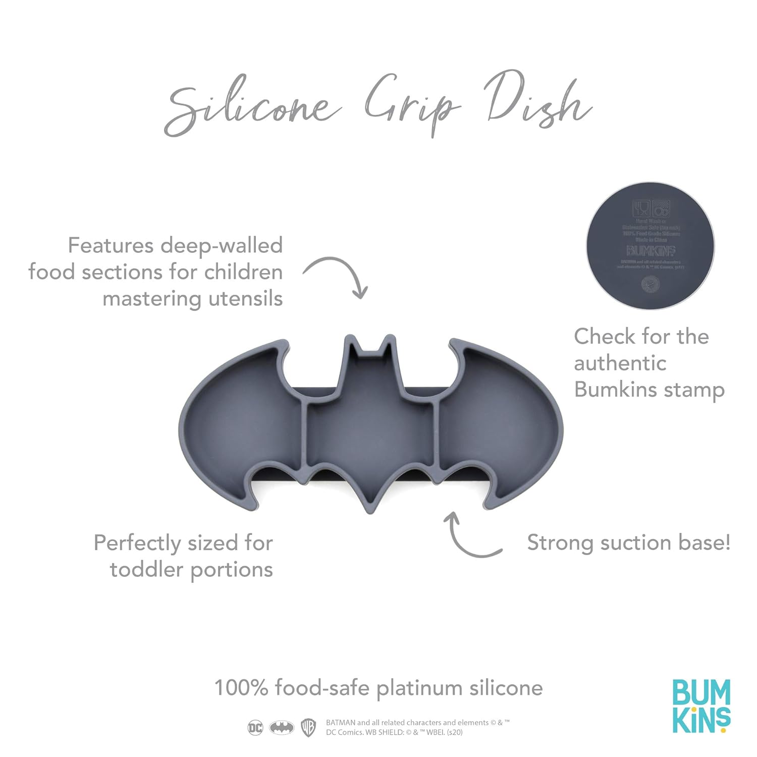 Silicone Grip Dish: Batman - World-8