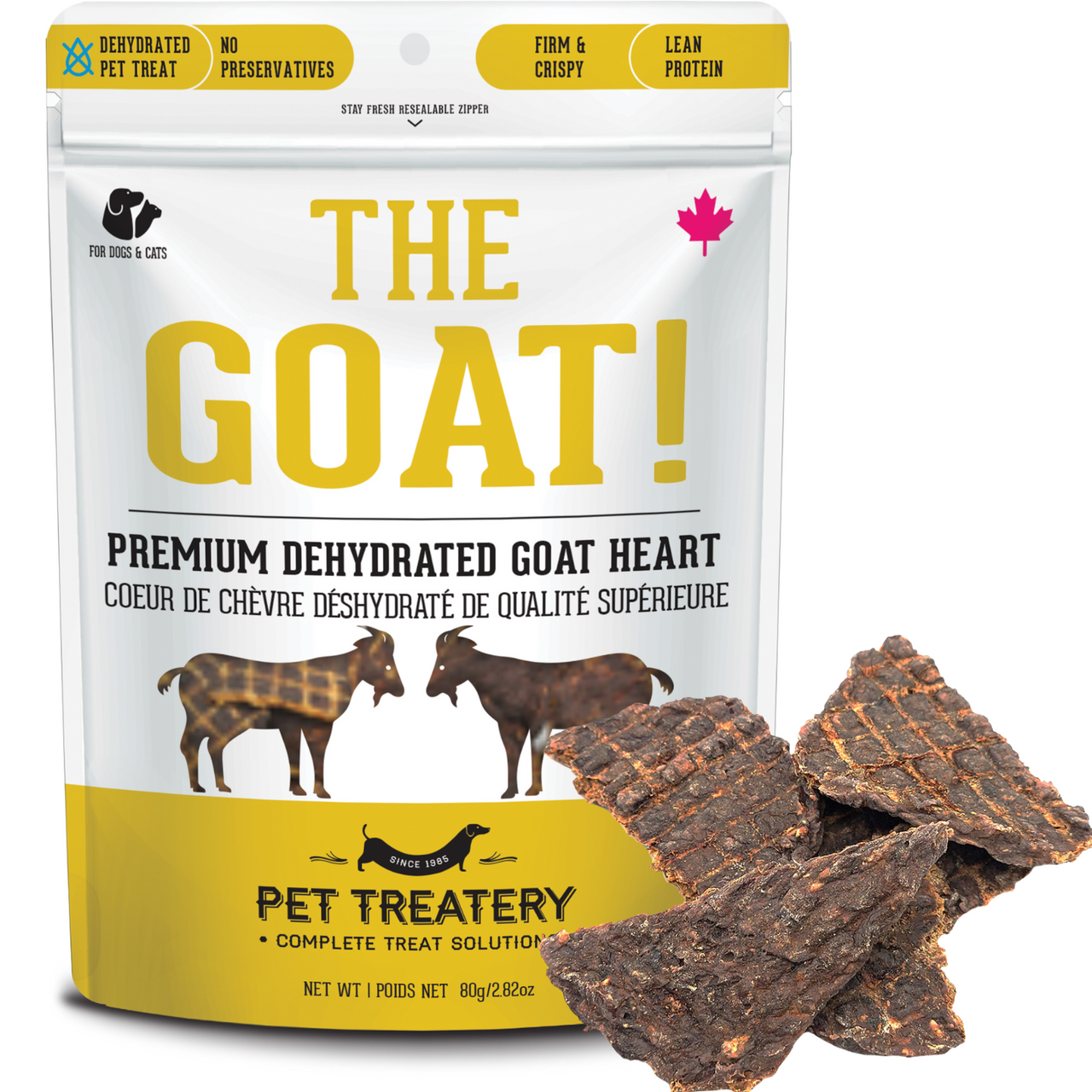The Granville Island Pet Treatery Dog Treats+ Dehydrated Protein - Goat ...