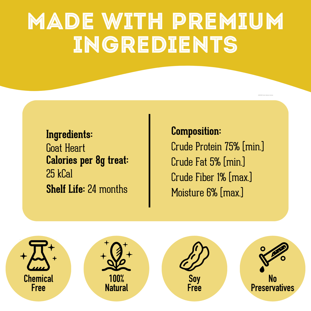 The Granville Island Pet Treatery Dog Treats+ Dehydrated Protein - Goat ...