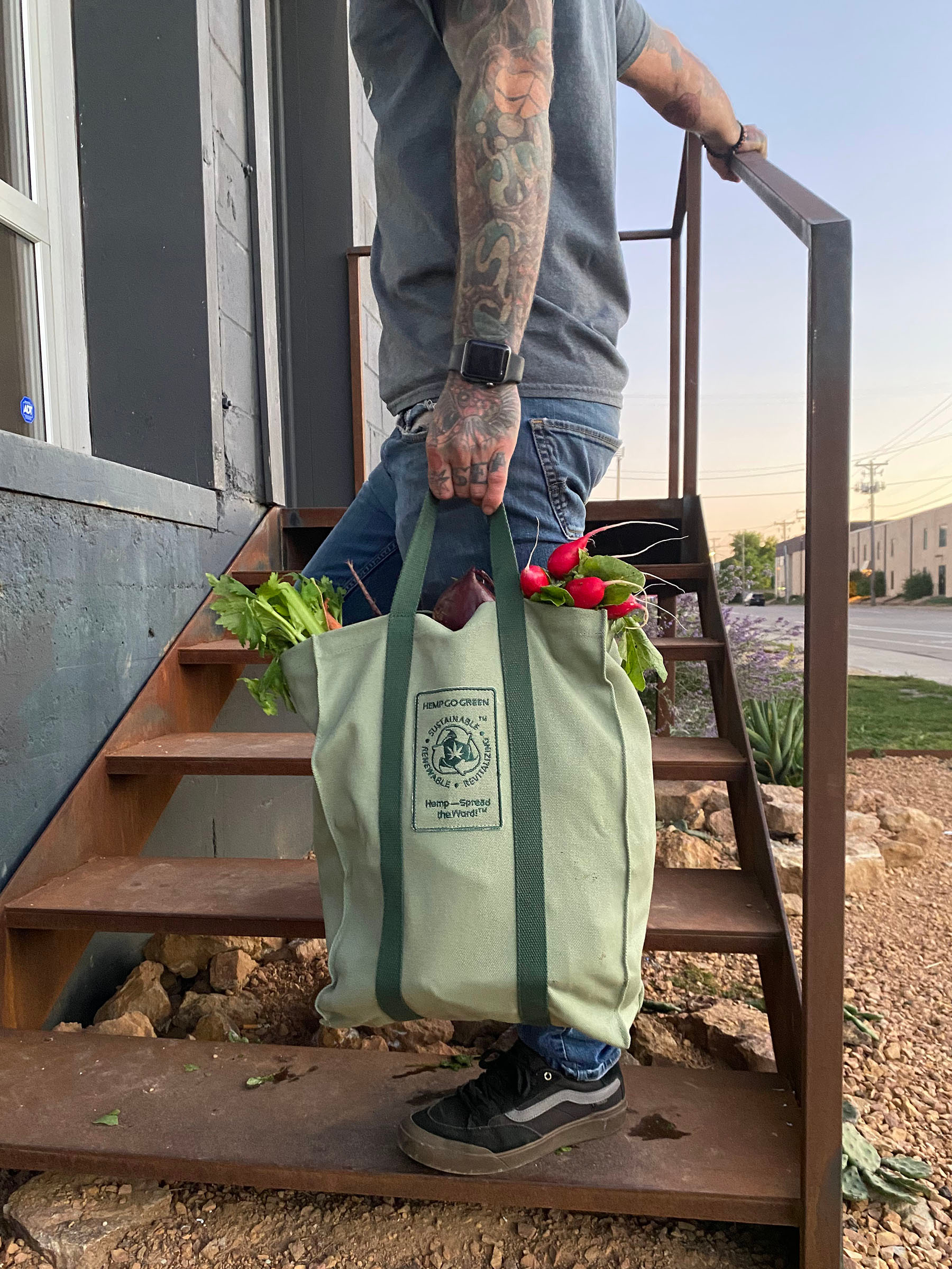 100% Hemp Canvas Heavy Duty Reusable Shopping Bag | Hemp Go Green®