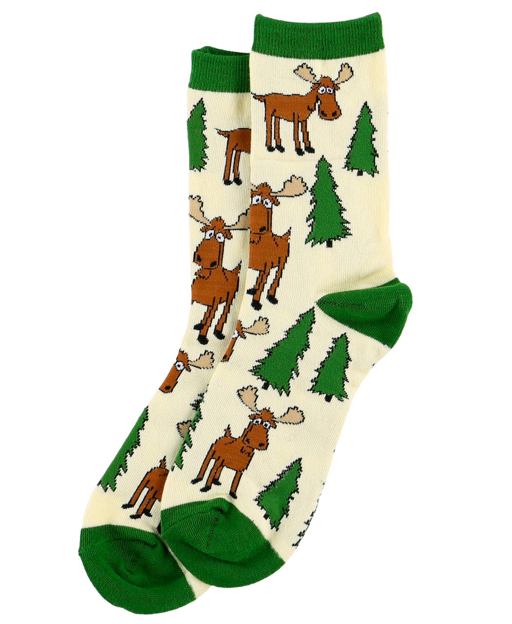 Moose Hug Green Sock | LazyOne