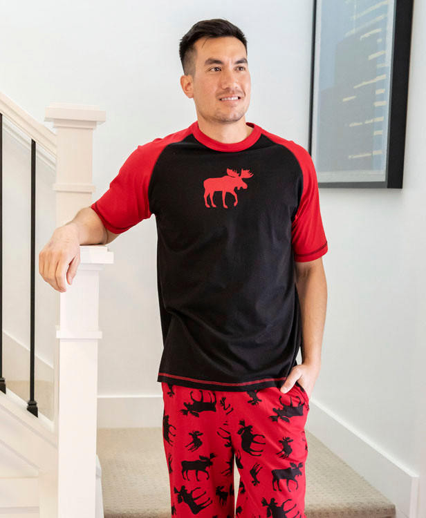Classic Moose Red Men's PJ Set - Lazy One